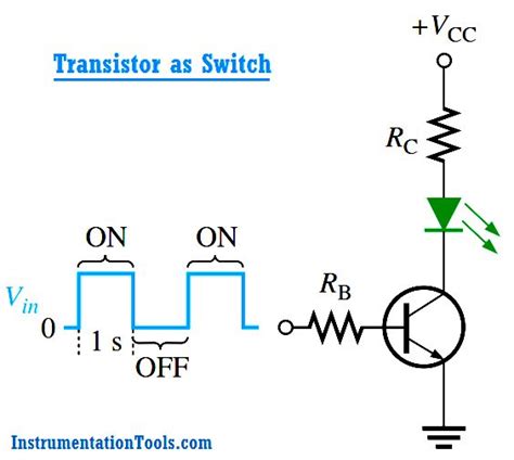 Transistor As Switch Principle Transistors Switch Words Basic Electronic Circuits