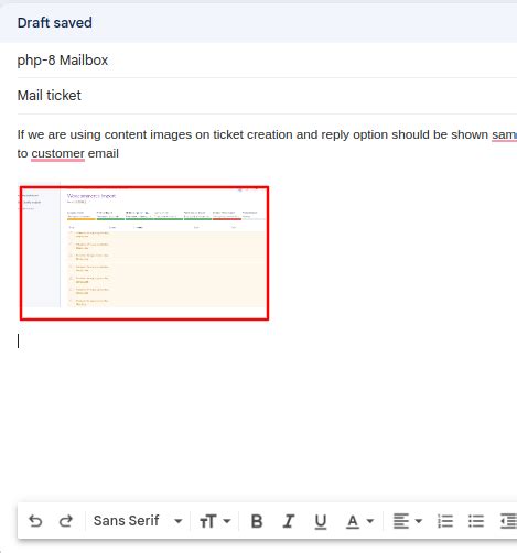 If We Are Using Content Images On Ticket Creation And Reply Option Should Be Shown Same Message