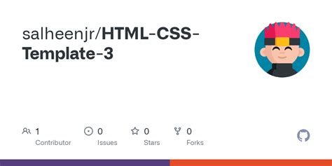 GitHub Salheenjr HTML CSS Template