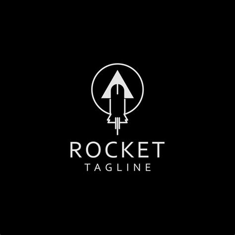 로켓 로고 디자인 아이콘 Tamplate 프리미엄 벡터