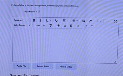 Solved If Relation Below Is For Matrix Multiplication Find