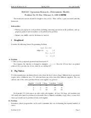 HW Pdf Spring ISyE Problem Set Prof Jim Luedtke ISyE Operations Research