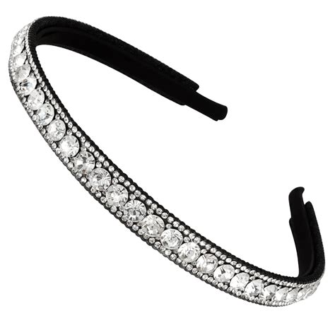 Wecoe Rhinestone Headband Silver Non Slip Fashion Hair Band For Women