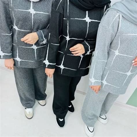 خرید و قیمت ست بافت زنانه پاییزه، ست پیراهن و شلوار زنانه، رنگبندی کامل