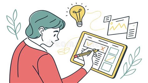 Woman Generating Ideas On Laptop Creative Thinking And Innovation Vector Design Generative Ai