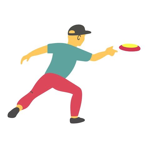 Premium Vector Throwing Frisbee Icon Clipart Avatar Logtotype