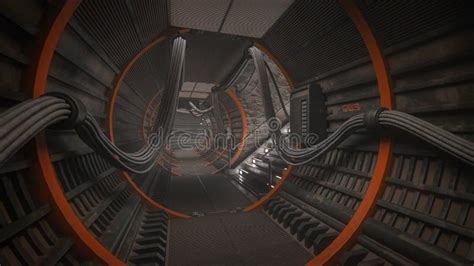 dark moody atmospheric underground tunnel cyberpunk science fiction