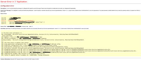 C Could Not Load File Or Assembly Microsoft Azure Services Appauthentication Version