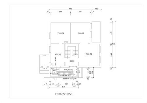 Efh Von Alten Papierplänen In Autocad Grundriss Zeichnen Bauplan