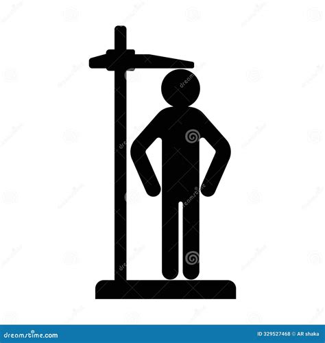 Height Measuring Symbol Icon Vector Illustration Design Template Stock