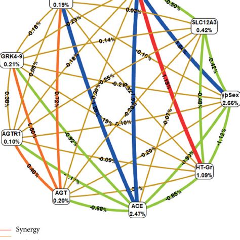 Circular Graph Of Genotype Interaction Between Cardiovascular Risk