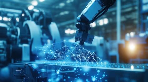 Robotic Arm In A Factory Setting Premium Ai Generated Image