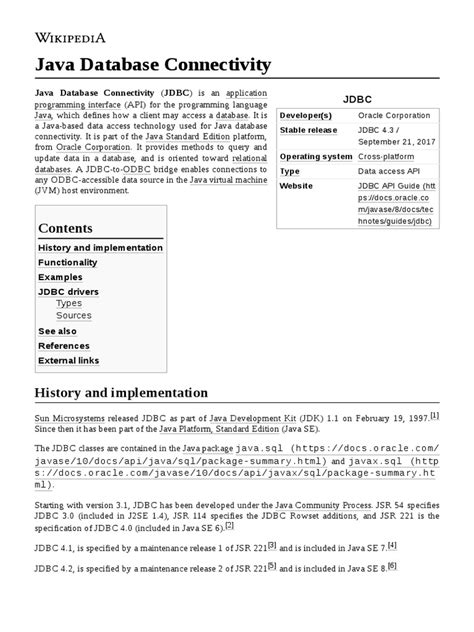 Java Database Connectivity Jdbc Is An Application Download Free Pdf Computing Platforms