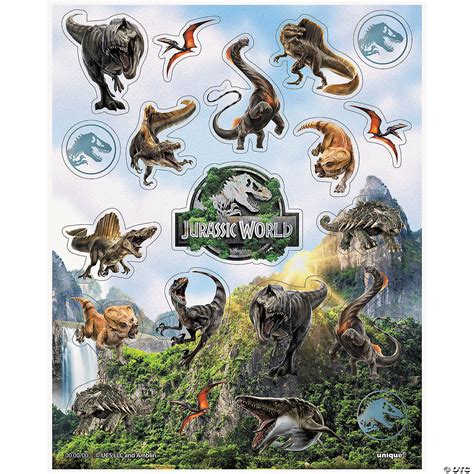 5 X 6 14 Jurassic World Rebirth™ Dinosaur Sticker Sheets 4 Pc