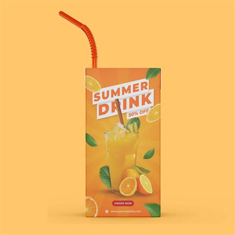 Free Juice Packaging Mockup Psd Template Mockup Den
