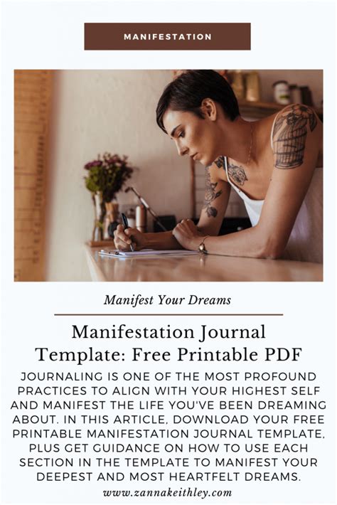 Manifestation Journal Template Free Printable Pdf