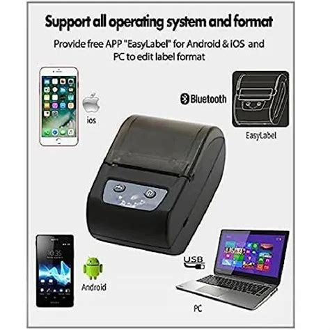 Shreyans 58mm Mini Inkless Label Maker 2 In 1 Bluetooth Thermal