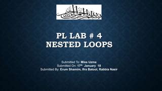 Nested Loop In C Language Pptx