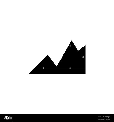 Stock Chart Peak Flat Vector Icon Simple Solid Symbol Isolated On White Background Stock Chart