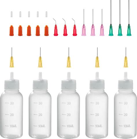 Needle Bottle Applicator 30ml 5pcs Precision Needle Tip Glue Bottle
