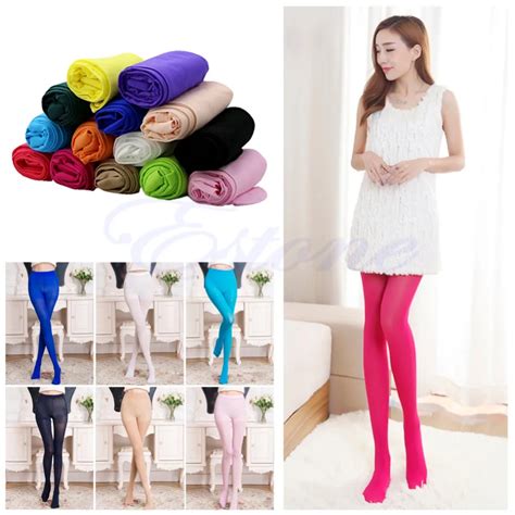 1 Pc Fashion Opaque Footed Tights Slim Elastic Sexy Womens Pantyhose