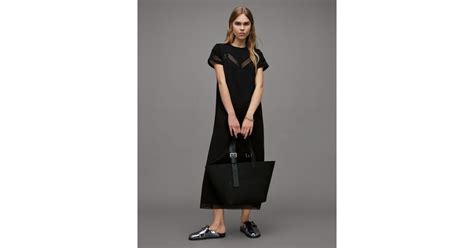 Allsaints Anna Lace Maxi Dress In Black Lyst