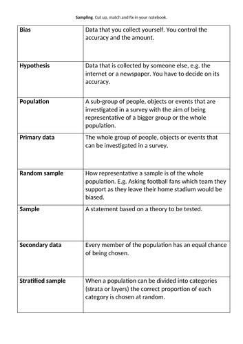 Gcse Sampling Stratified And Capture Recapture Teaching Resources