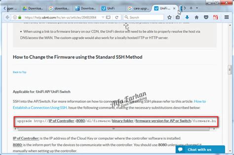 Upgrade Unifi Firmware Open Networking
