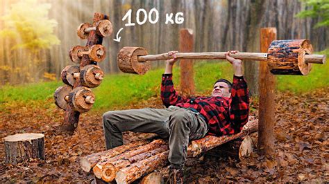 МЫ ПОСТРОИЛИ СПОРТЗАЛ В ЛЕСУ Youtube