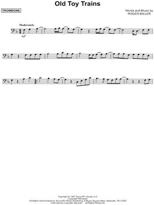 Download Digital Sheet Music Of Train For Trombone