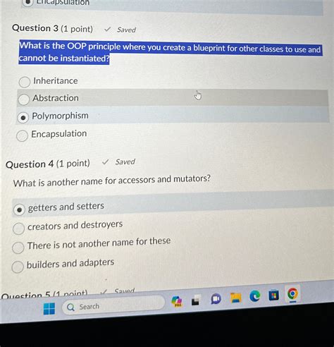 solved question 3 1 ﻿point ﻿savedwhat is the oop