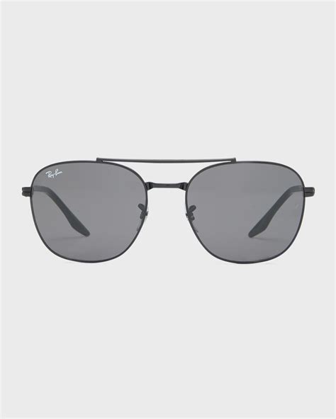 Ray Ban Mens Metal Double Bridge Square Sunglasses Neiman Marcus