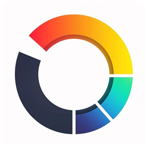 A Circle With A Rainbow Colored Border Is Shown In The Middle Premium Ai Generated Image