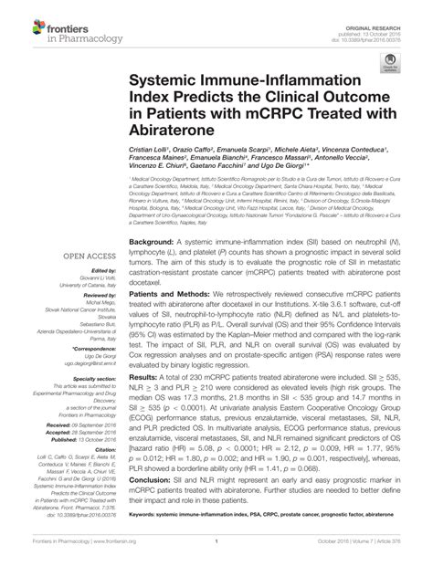 Pdf Systemic Immune Inflammation Index Predicts The Clinical Outcome