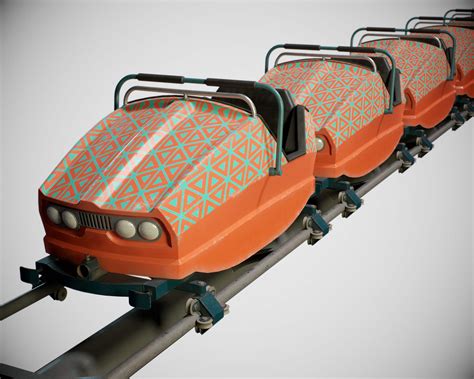 Roller Coaster Cart 02 Pbr Game Ready 3d Model By Yuribarinov