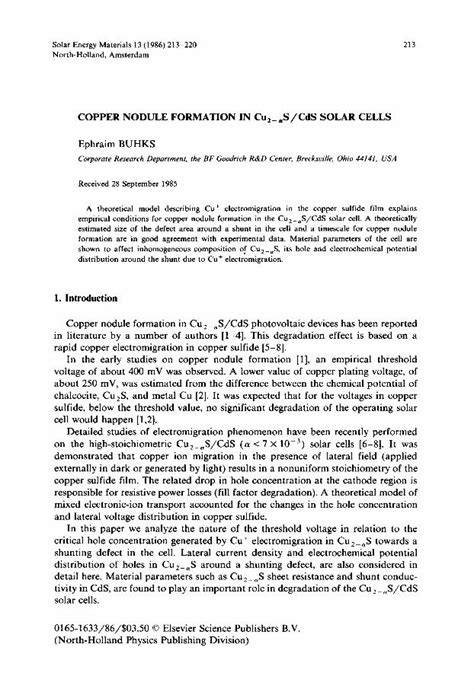 Pdf Copper Nodule Formation In Cu2−αscds Solar Cells Dokumentips