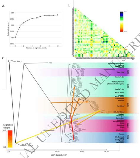 Treemix Analysis Of Past Migration Events Among New Zealand And