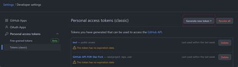How To Generate Github Personal Token · Issue 19 · X Lab2017od Api