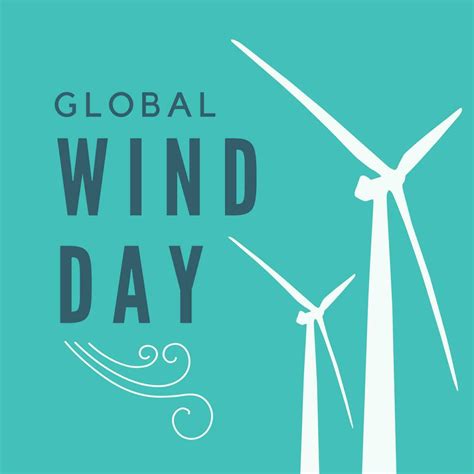 A Poster For Global Wind Day 24310078 Vector Art At Vecteezy