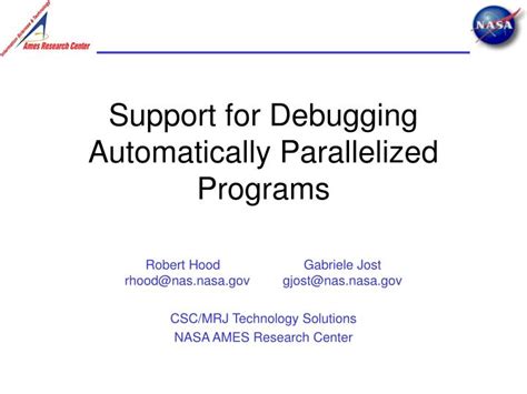 ppt support for debugging automatically parallelized programs powerpoint presentation id 3338673