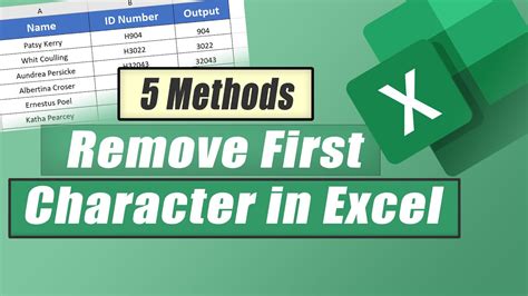 how to remove the first character in excel [5 methods] excelgradaute