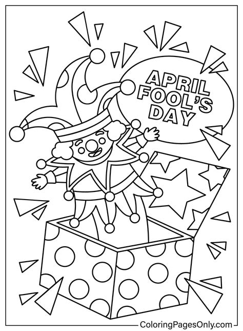 Print April Fools Day Coloring Page Free Printable Coloring Pages