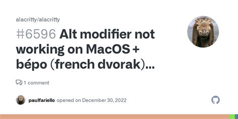 Alt Modifier Not Working On Macos Bépo French Dvorak Keyboard
