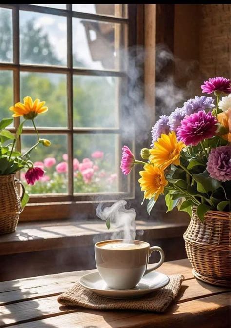 Pin By Sneze On Coffe In 2024 Good Morning Coffee Good Morning Flowers Pictures Coffee Breakfast