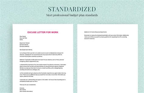 Excuse Letter For Work In Word Google Docs Pages Download Template Net