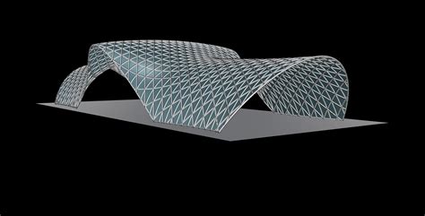Pavilion Triangulated Wireframe Architecture Parametric V6 3d Model