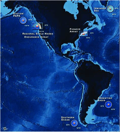Ocean Observatory Initiative Ooi Station Map 159 The Stations