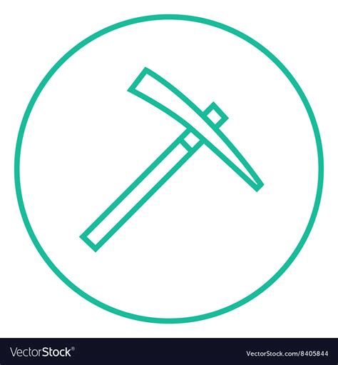 Pickax Line Icon Royalty Free Vector Image VectorStock
