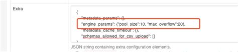 how to configure a datasource extra parameter