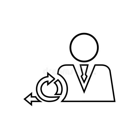 Agile Manager Scrum Outline Icon Line Art Vector Stock Vector Illustration Of Programmer